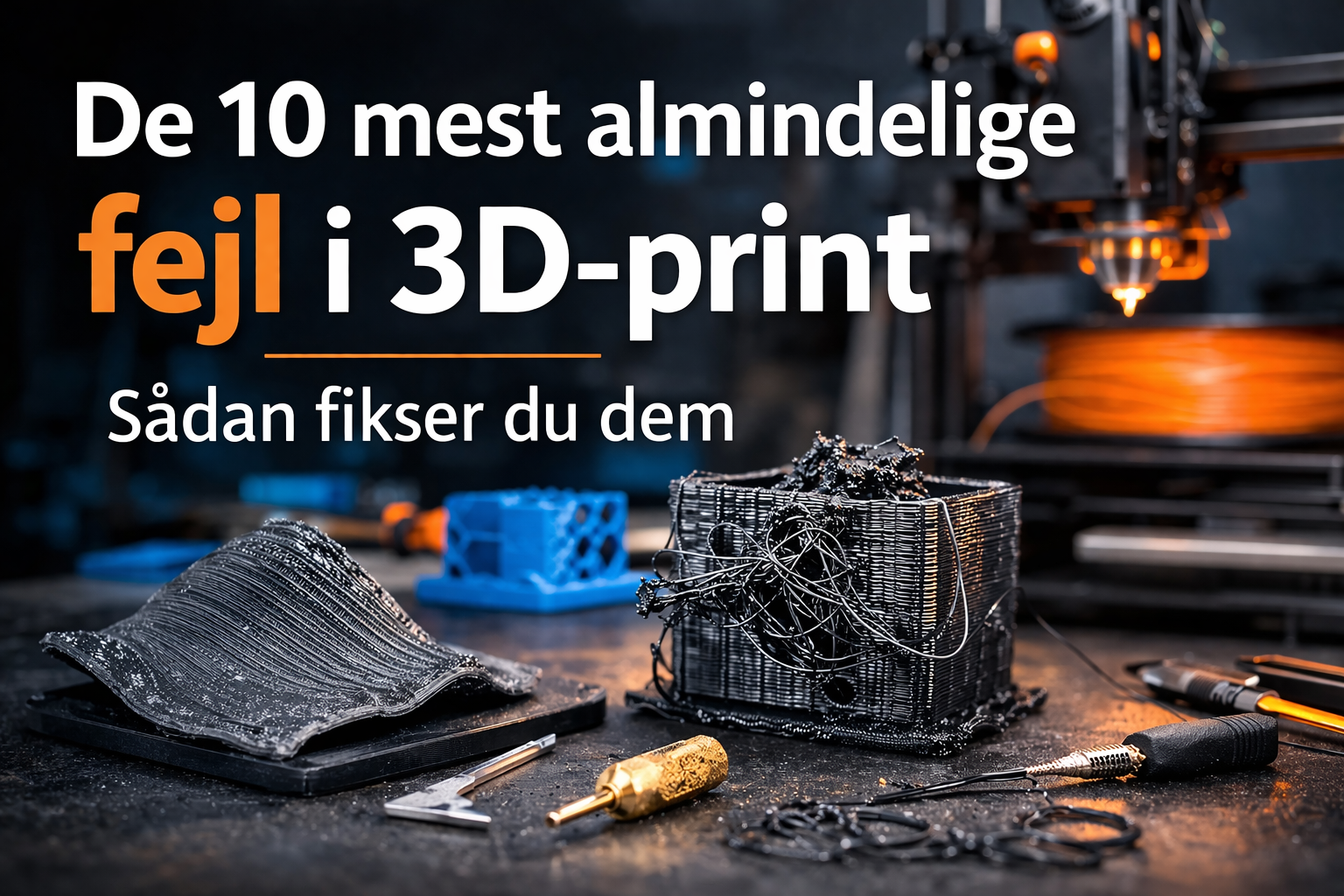 De 10 mest almindelige fejl i 3D-print – og hvordan du løser dem – LAB3D